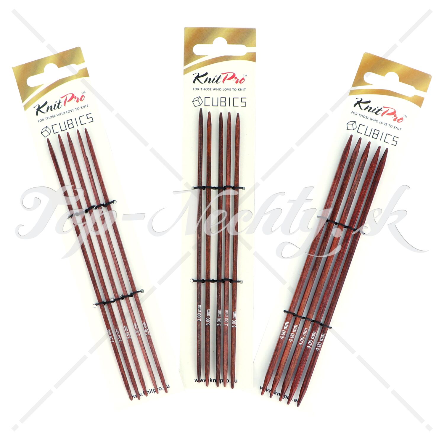 Ergonomické ponožkové jehlice KnitPro Cubics 15 cm | Noezon.cz