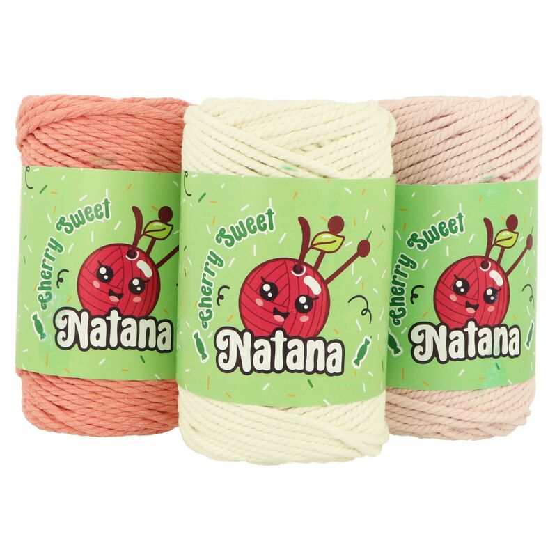 Natana Cherry Sweet macrame rope provázek 3mm 90m 250g - poškozený | Noezon.cz