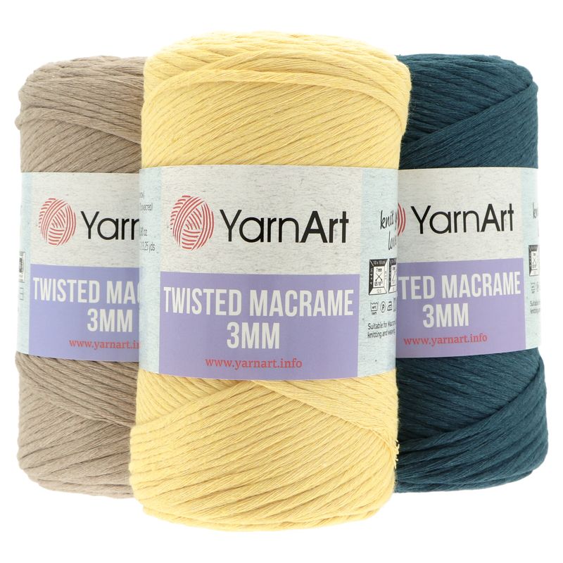 YarnArt Macrame Twisted 3mm 250g 195m | Noezon.cz